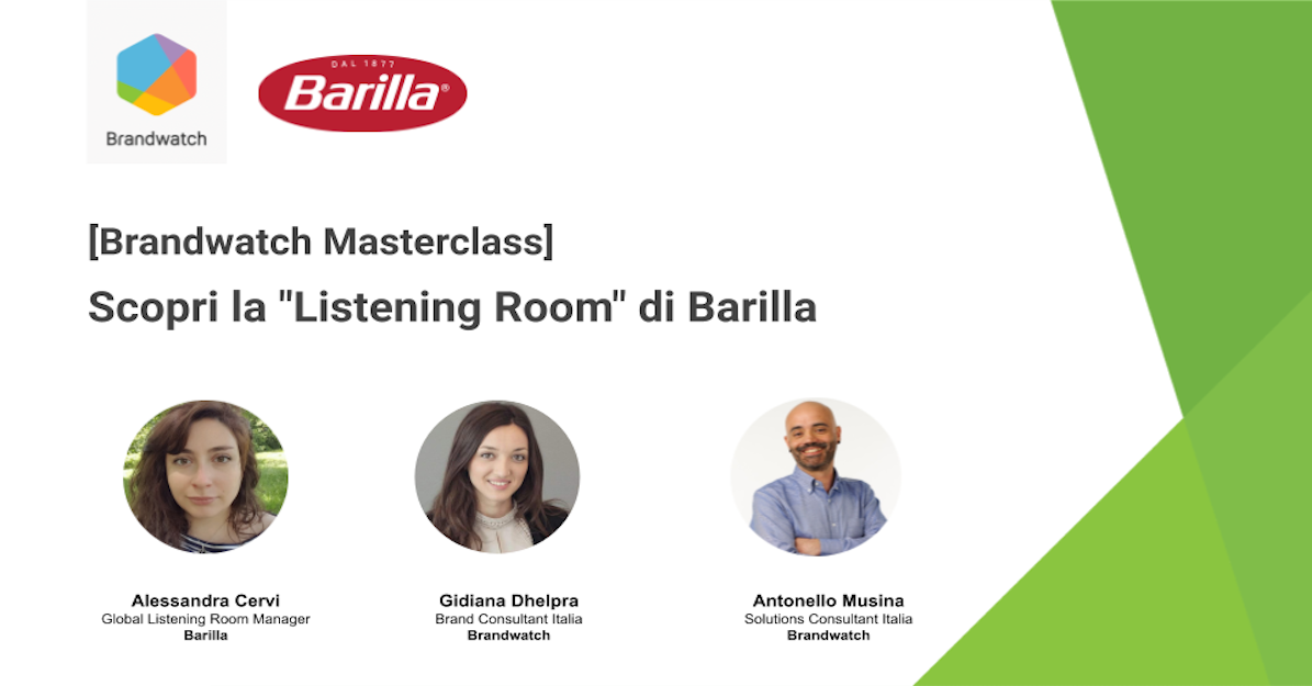 [Brandwatch Masterclass] Scopri la “Listening Room” di Barilla | Brandwatch